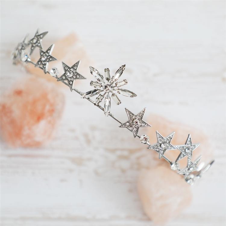 Celestial Stars and Pave Crystal Tiara | NY Gift Boutique